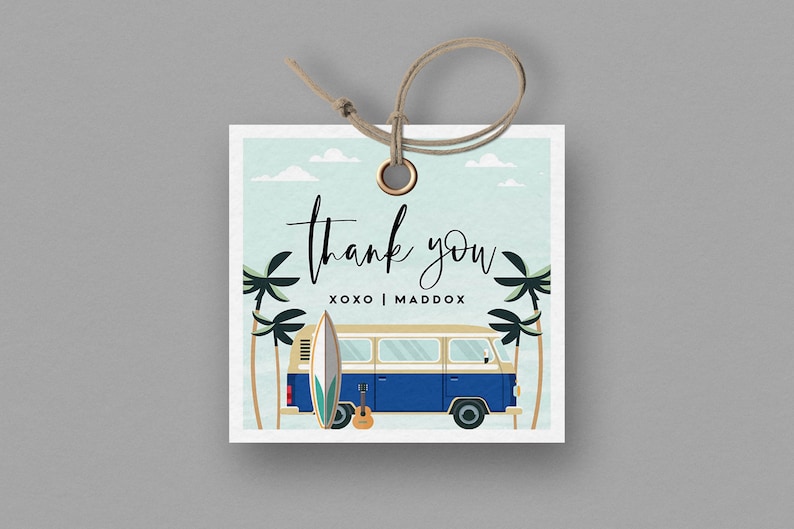 Modern Surf Birthday Water Bottle Label Surfing Birthday - Etsy