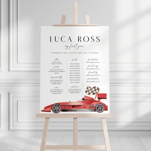 Race Car Birthday Invitation, Fast One Birthday Invitation, First ...