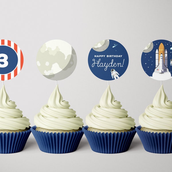Space Cupcake Topper - Etsy