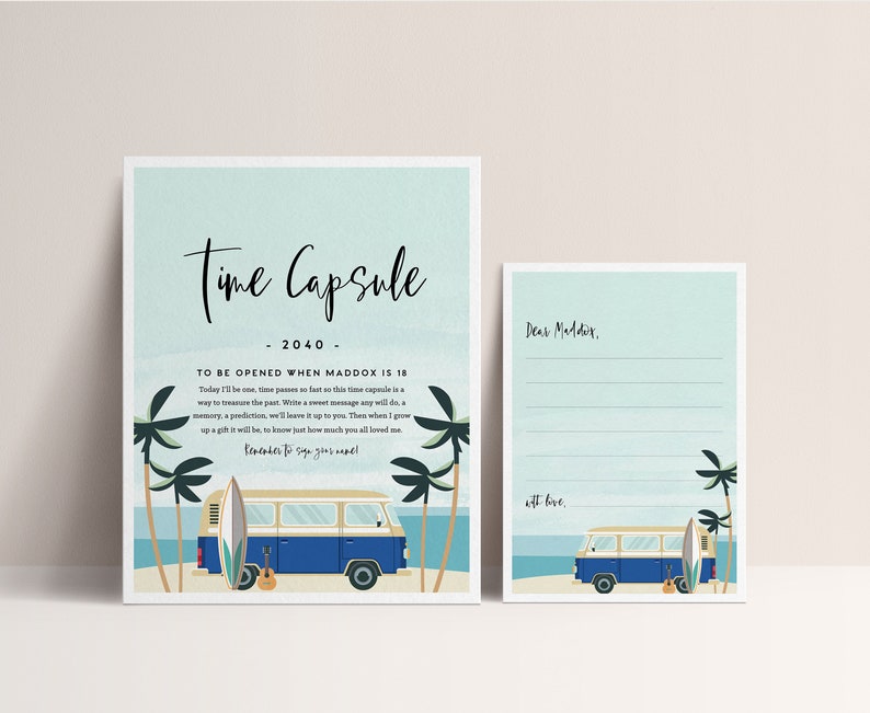 Modern Surf Birthday Water Bottle Label Surfing Birthday - Etsy