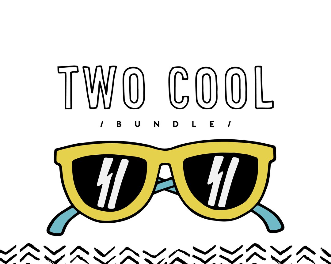 Two Cool Birthday Bundle Two Cool Birthday Modern Two Cool Package ...