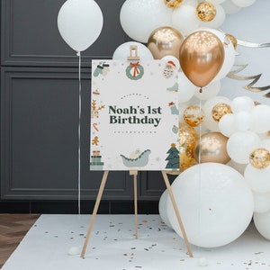Christmas Party Sign Template, Holiday Party Station Signs, Christmas ...