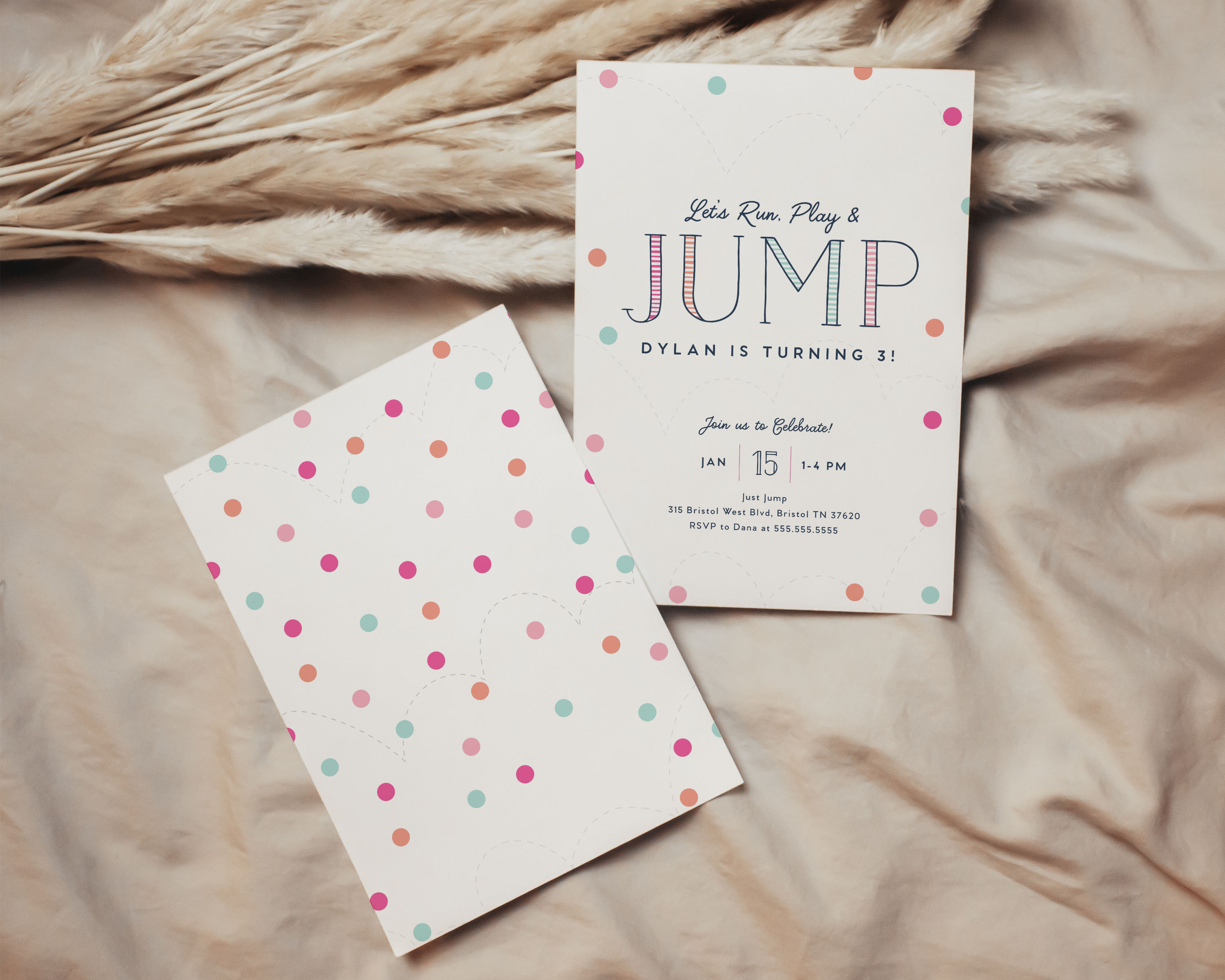 Jump Birthday Invitation: Trampoline Party, Editable Template - Etsy