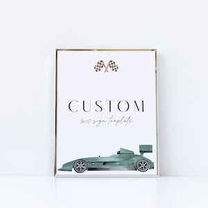 Race Car Birthday Favor Tag Two Fast Fast One Green Race - Etsy