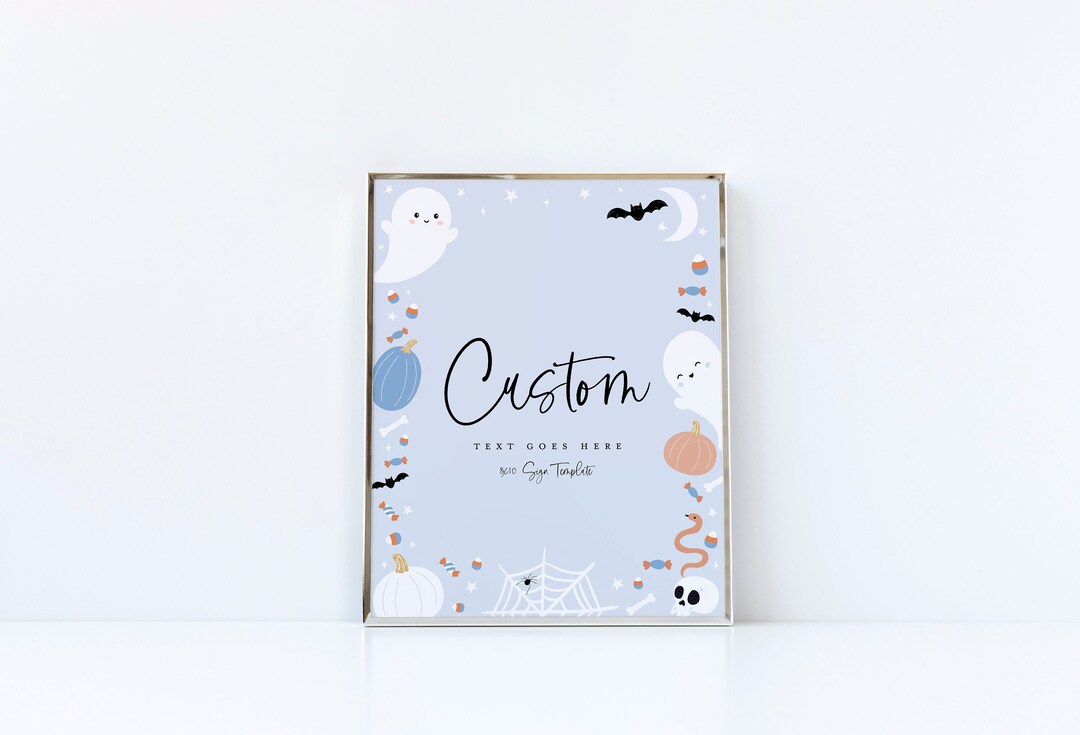 Spooky One Halloween Sign Template: Editable Birthday Party Decor ...