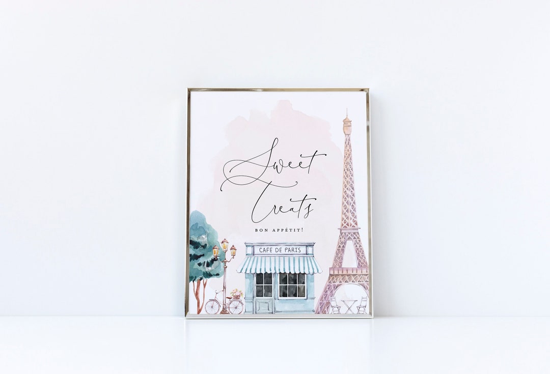 Paris Party Signs Template, French Patisserie, Parisian Cafe, French ...