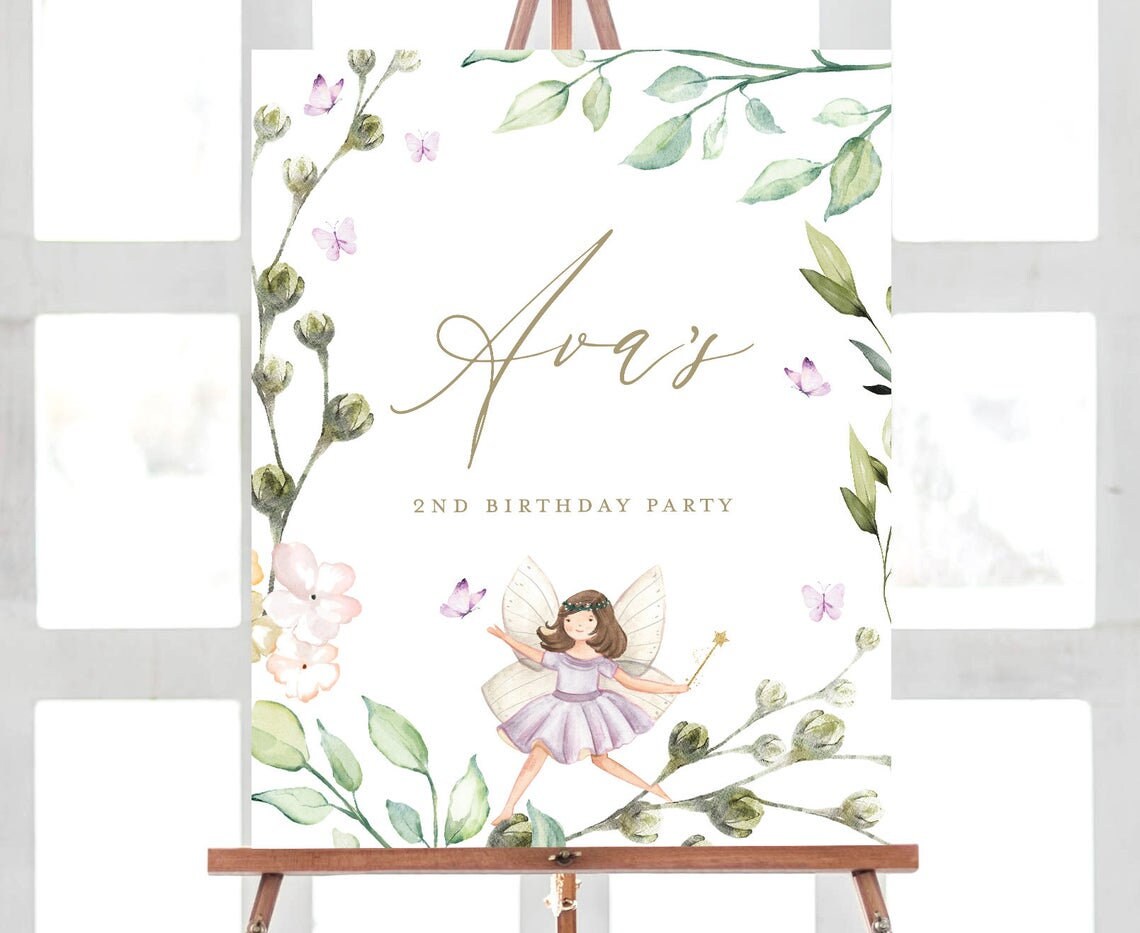 Fairy Stat Poster Fairy Milestone Sign Fairy Birthday Stat | Etsy