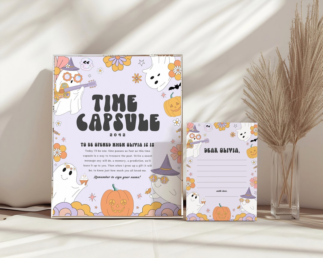 Halloween Birthday Time Capsule, Girl Spooky One Halloween Birthday ...