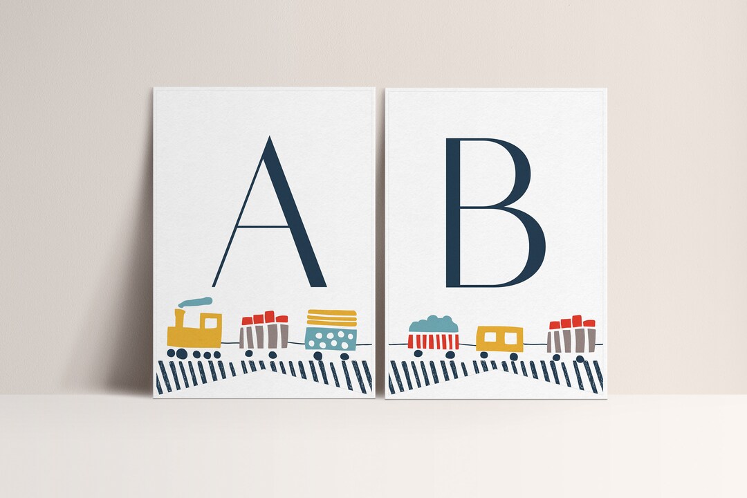 Modern Train Birthday Banner Template, Minimalistic Train Party ...