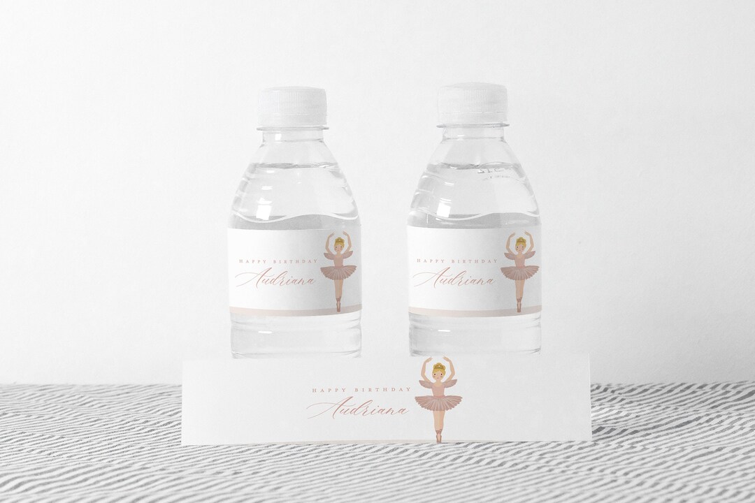 Ballerina Water Bottle Labels, Modern Ballerina, Ballet Dancer ...