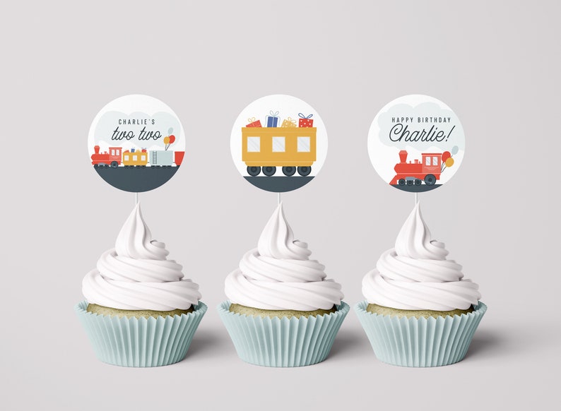 Editable Train Birthday Party Invitation Modern Train - Etsy