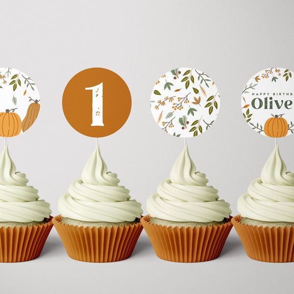 Fall Cupcake Toppers - Etsy