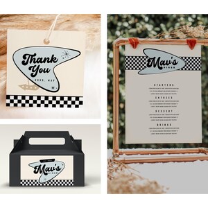 Retro 50's Diner Birthday Party Bundle (editable Template) - Etsy