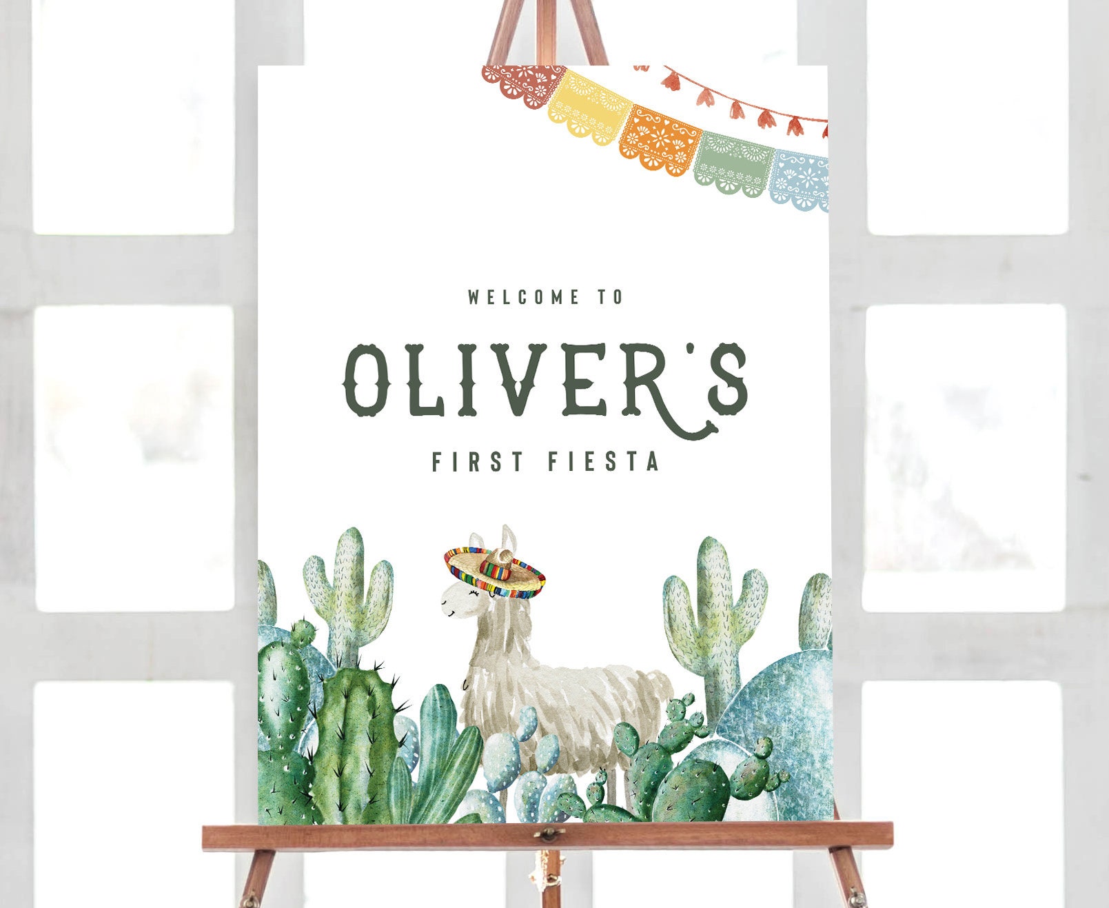 Editable Fiesta Party Signs First Fiesta Modern Fiesta Party | Etsy