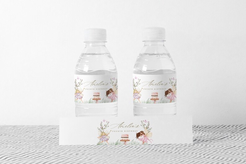 Editable Fairy Water Bottle Labels Fairy Garden Party Fairy | Etsy