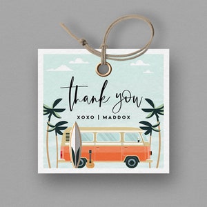 Modern Surf Birthday Welcome Sign, Surfing Birthday, Surf's Up, Orange ...