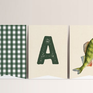 Fishing Birthday Banner Template: Editable Reel Fun Party (digital ...