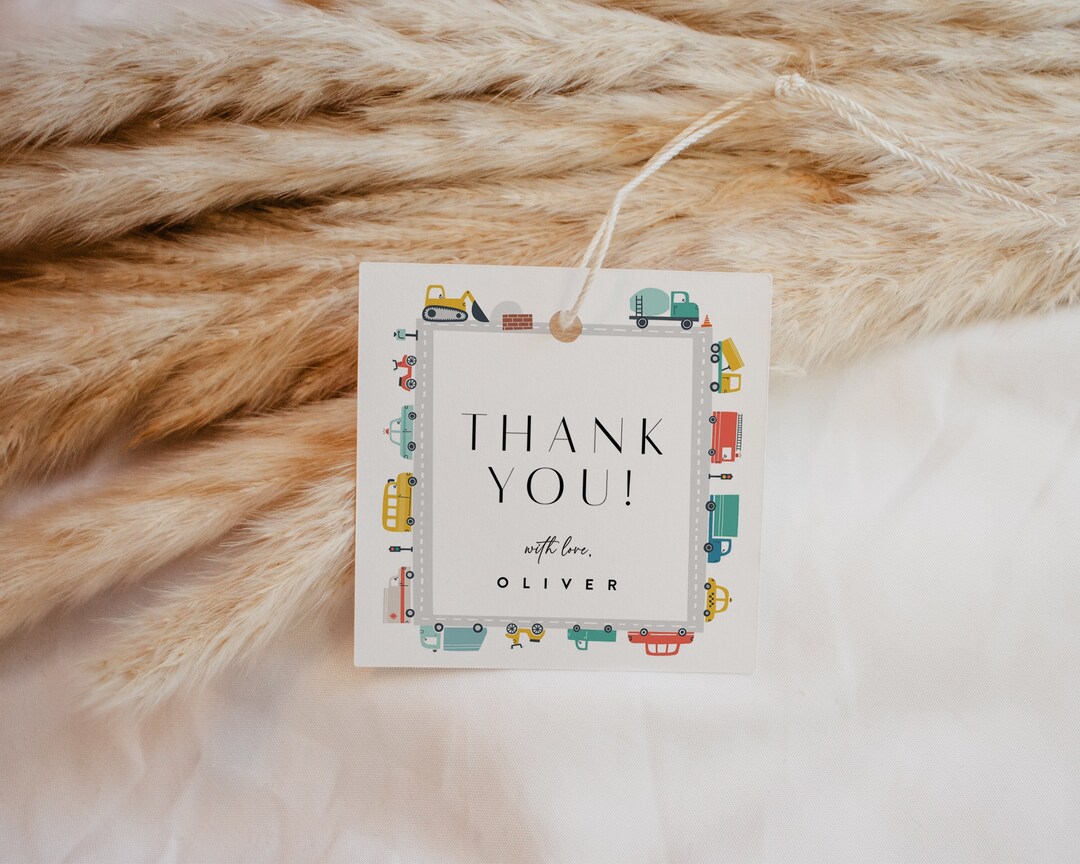 Transportation Tag Template, Trucks, Cars, Transportation Birthday ...