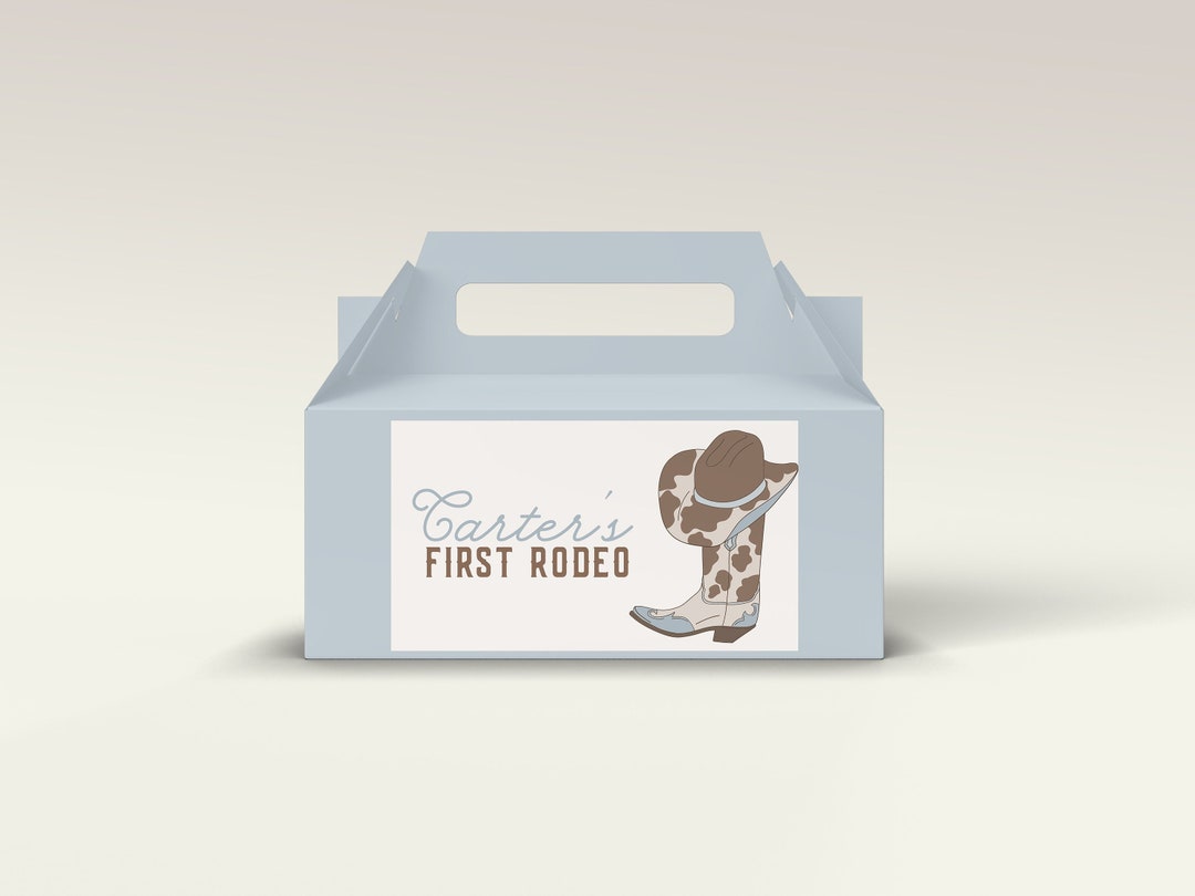 Editable Rodeo Gable Label Template, Cowboy Birthday Favor Labels ...