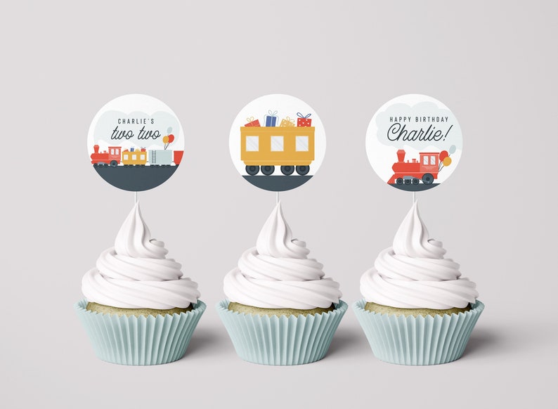 Editable Train Favor Tags Modern Train Favor Tag Two 2nd - Etsy