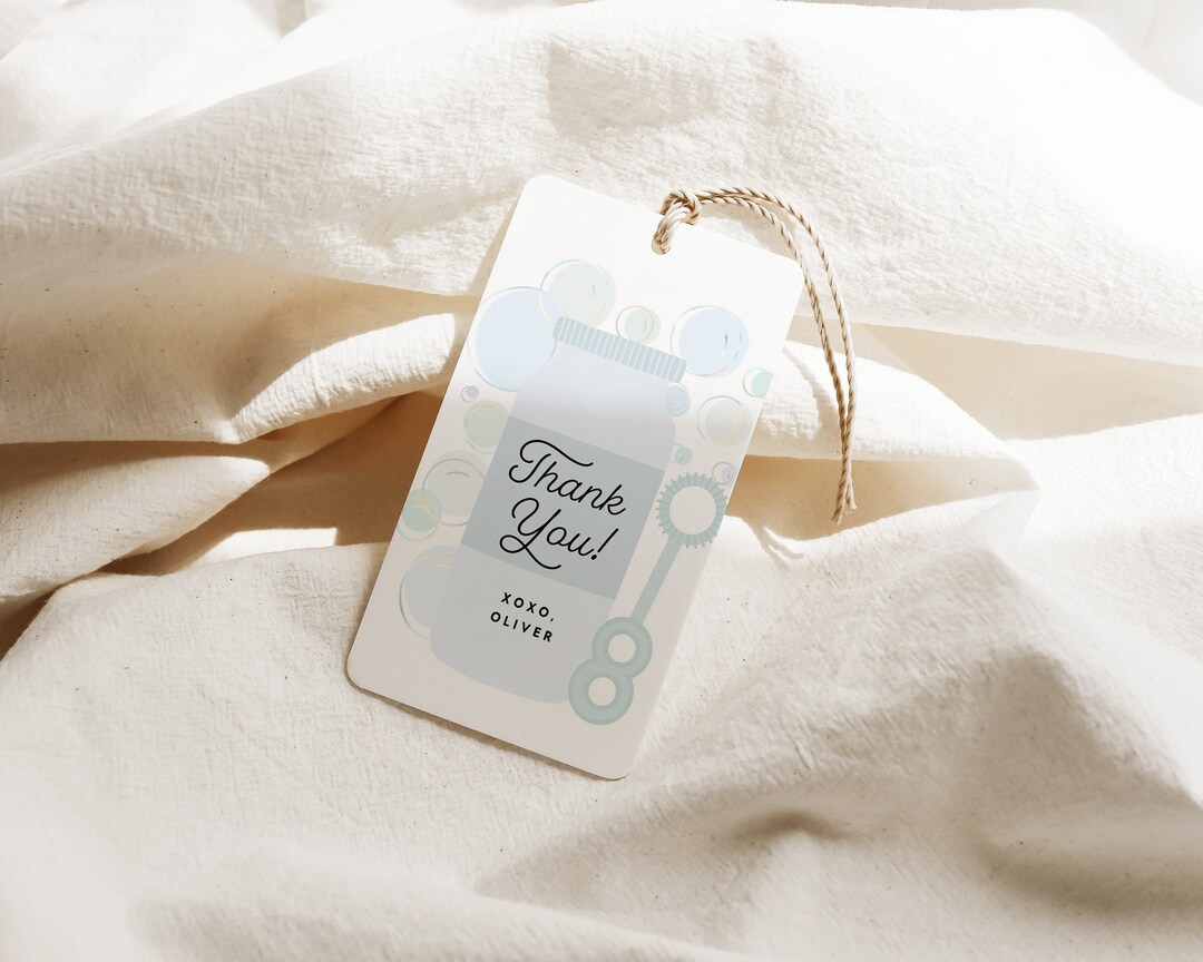 Bubbles Favor Tag Template Pastel Bubbles Boy Birthday Summer Bubble ...