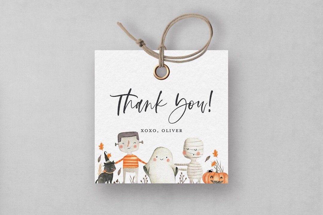 Halloween Party Favor Tags: Monster Birthday, Editable Template ...