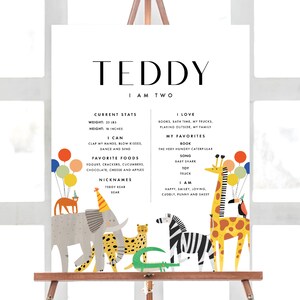 Party Animals Welcome Sign, Editable Welcome Sign, Safari, Elephant ...