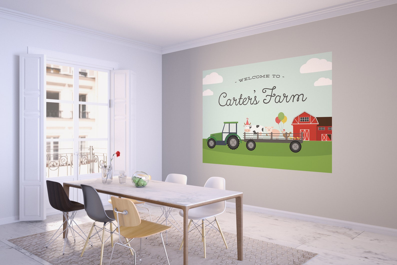 Farm Backdrop Tractor Backdrop Farm Birthday Tractor - Etsy
