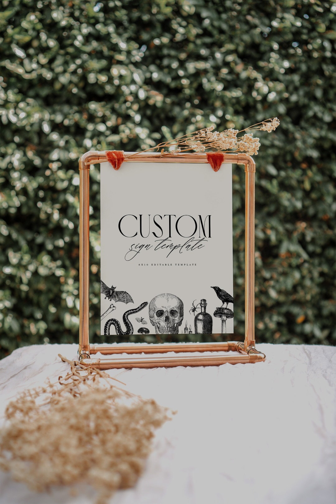 Vintage Halloween Party Sign Template: Editable Printable (digital ...