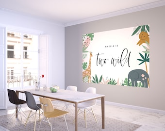 Two Wild Birthday Backdrop | Etsy