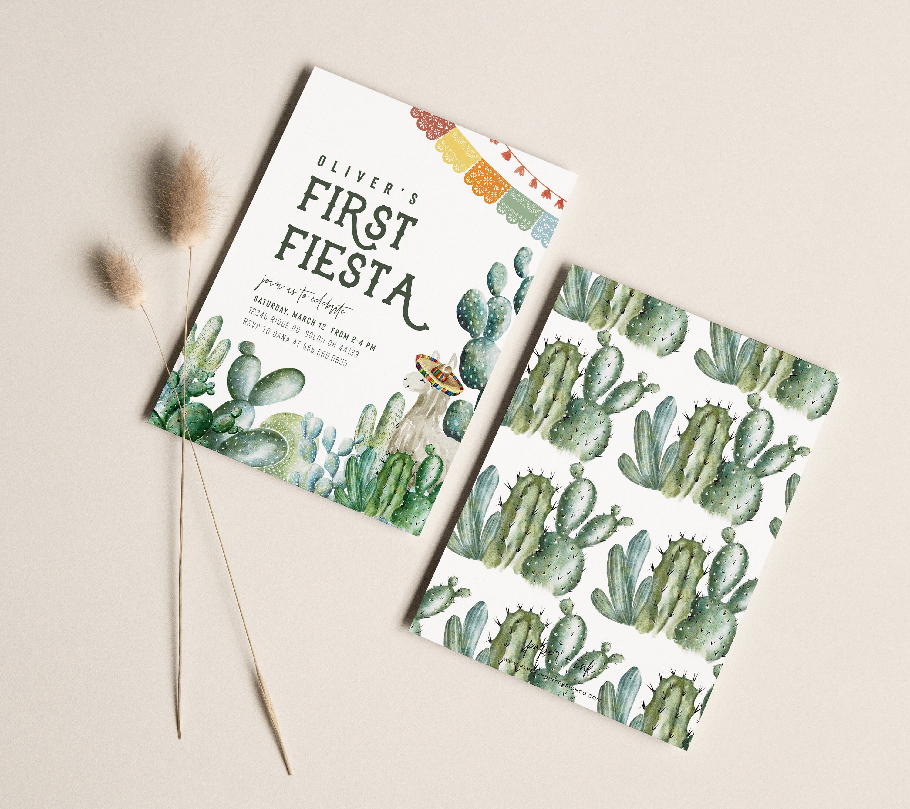 Editable Fiesta Party Signs First Fiesta Modern Fiesta Party | Etsy