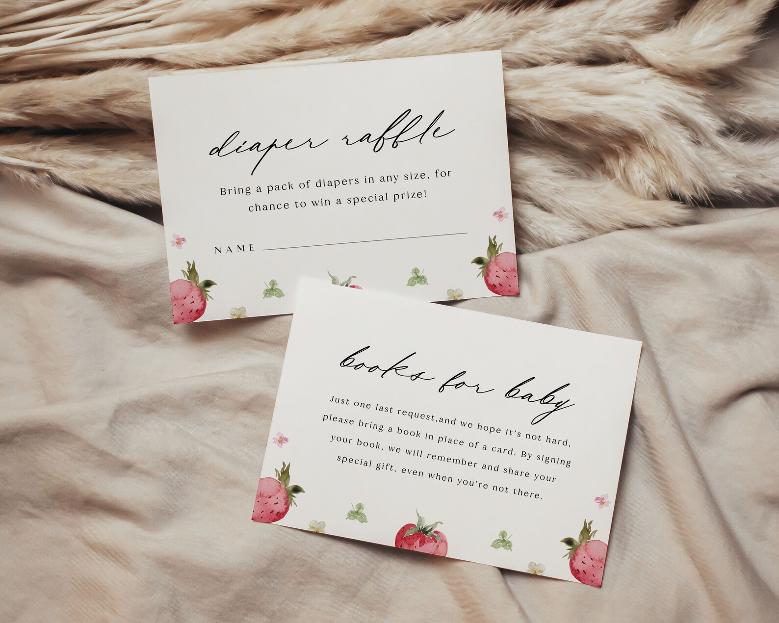 Editable Strawberry Food Tents: Berry Sweet Shower Place Cards (INSTANT ...
