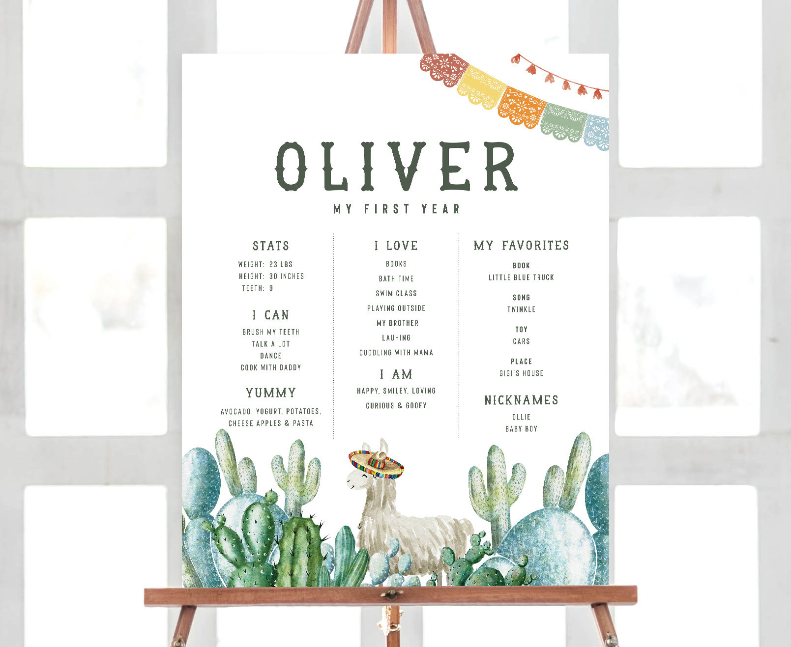 Editable Fiesta Party Signs First Fiesta Modern Fiesta Party | Etsy