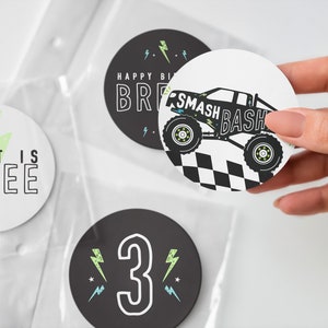 Monster Truck Thank You Card Template, Monster Jam, Monster Bash ...