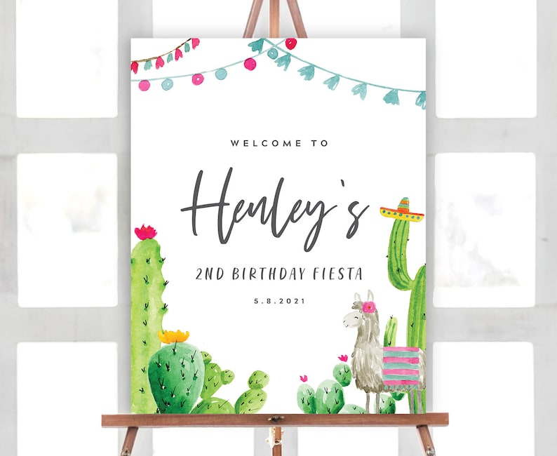 Editable Fiesta Signage First Fiesta Taco Two Fiesta Party - Etsy