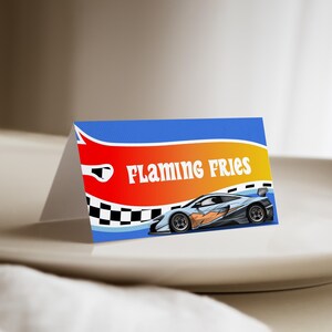 Hot Cars Wheels Birthday Favor Tag Template, Race Car Thank You Tag ...