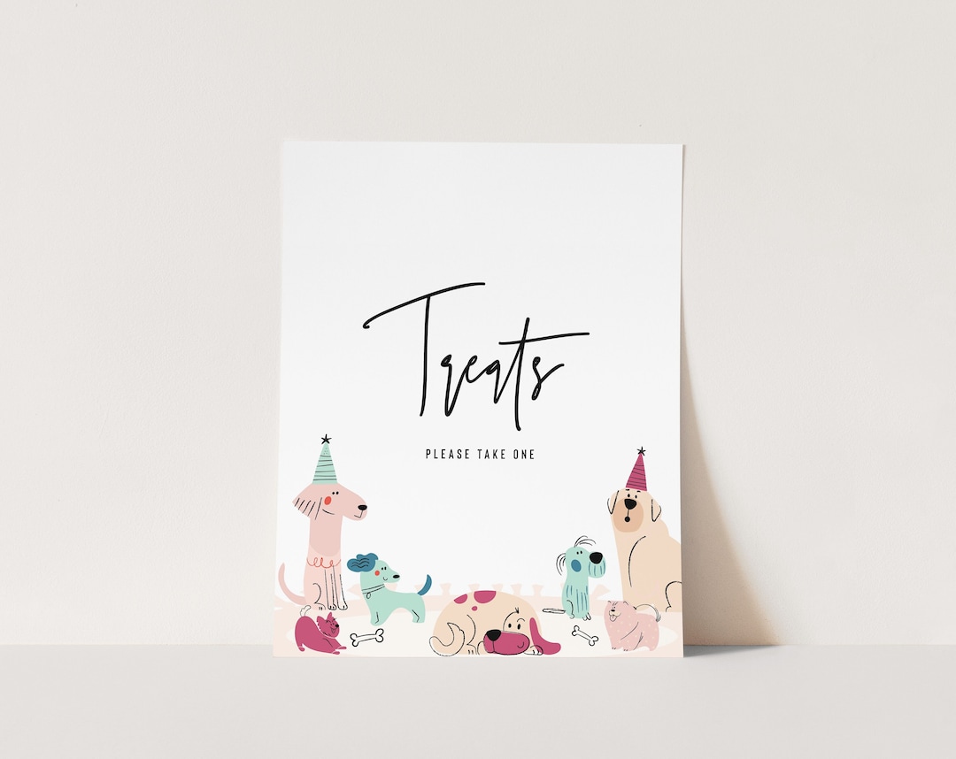 Editable Dog Birthday Party Signs: Puppy Pawty Decor (instant Download ...