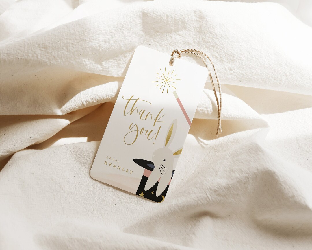 Magic Party Favor Tag Magician Birthday Party Magic Show Editable ...