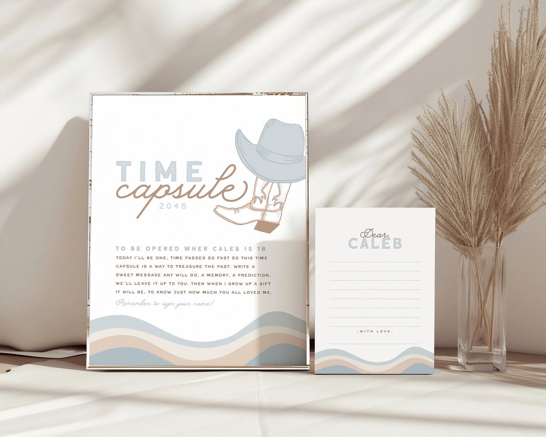 Rodeo Birthday Time Capsule Template: Wild West Cowboy (editable ...
