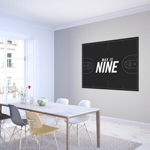 Basketball Party Welcome Sign Template, Modern Basketball Court Poster ...