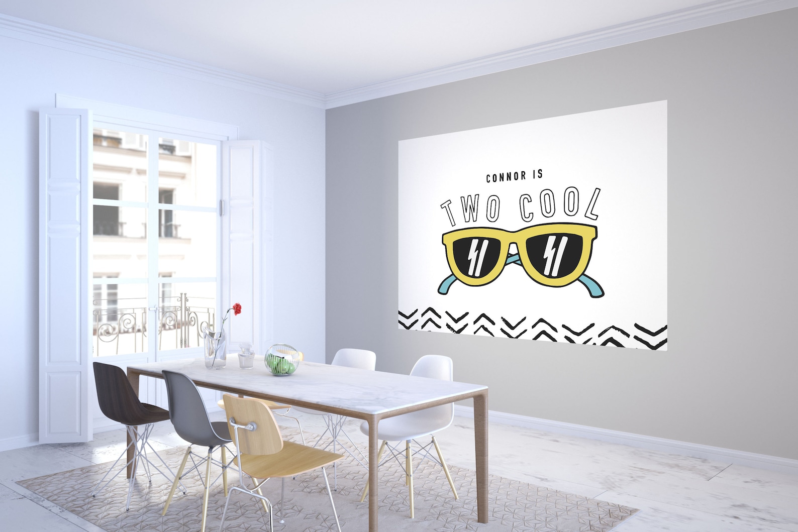 Two Cool Birthday Backdrop, Modern Two Cool Party Decorations, Editable ...