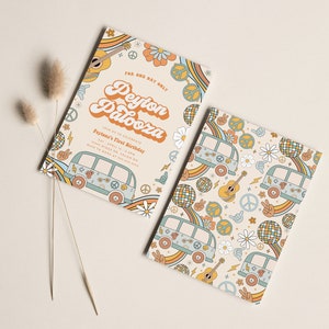 Groovy Birthday Welcome Sign Template Retro Boy Birthday Festival Party ...