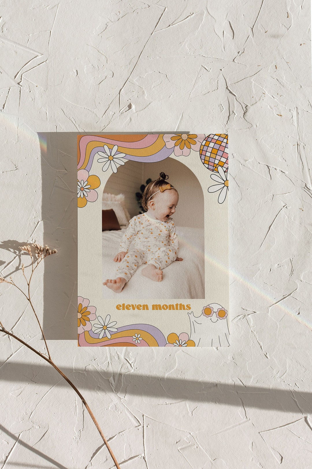 Groovy Ghost Photo Banner Template: Retro Halloween (digital Download ...