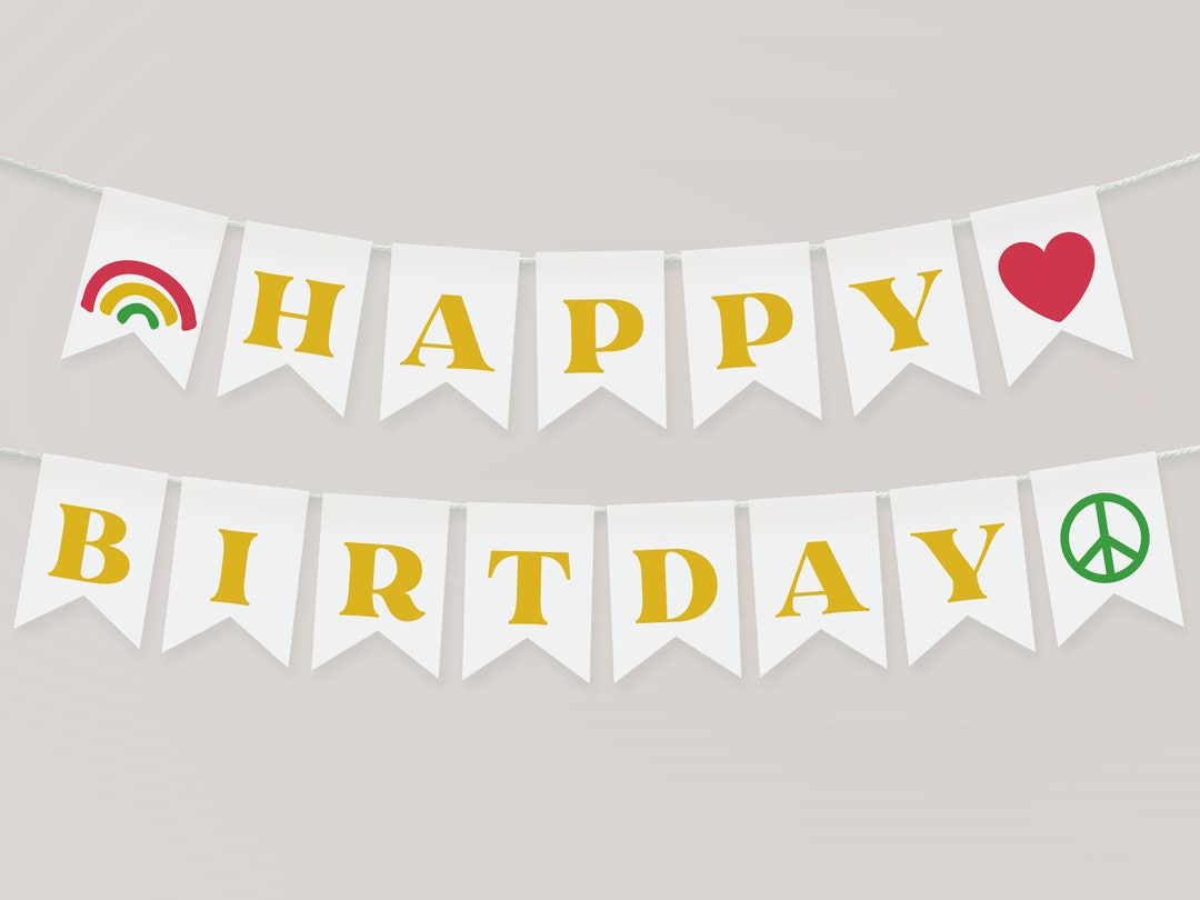 One Love Birthday Banner Bunting Rastafari Birthday Bob Marley Party ...