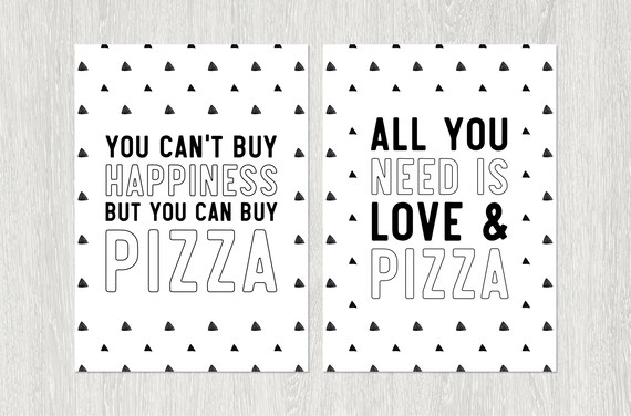 Pizza Signs Pizza Party Printables Pizza Party Decorations | Etsy