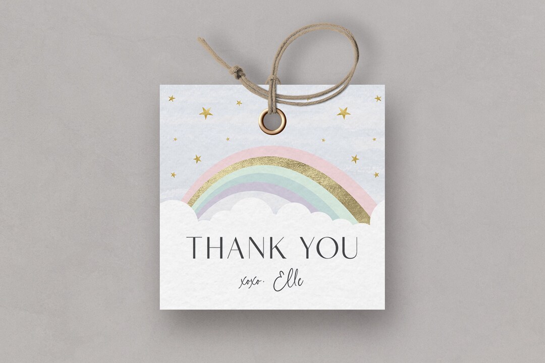 Cloud Rainbow Favor Tag, Cloud Nine, Cloud 9, Cloud, Rainbow Party ...