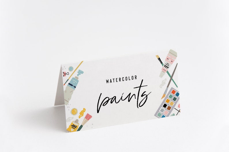 Editable Art Party Signs Table Top Sign Template Art - Etsy