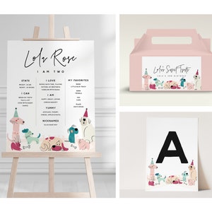 Dog Theme Birthday Party Bundle, Bad Two the Bone, Puppy Party Birthday ...