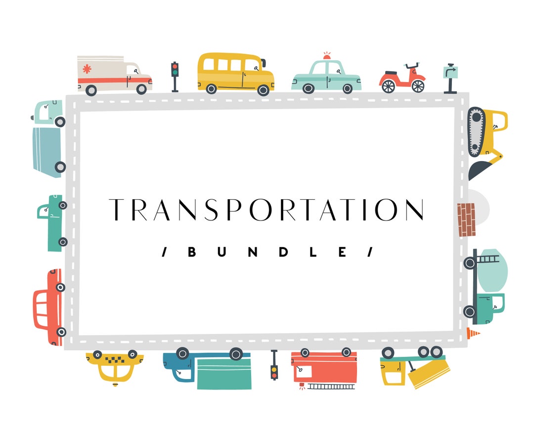 Transportation Birthday Bundle Cars and Trucks Birthday Modern ...
