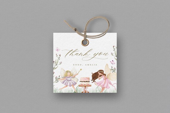 Editable Fairy Favor Tag Fairy Garden Party Fairy Birthday - Etsy